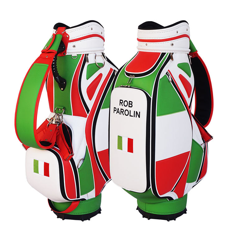Italian Flag golf bag: Custom Personalized staff tour golf bag Italy